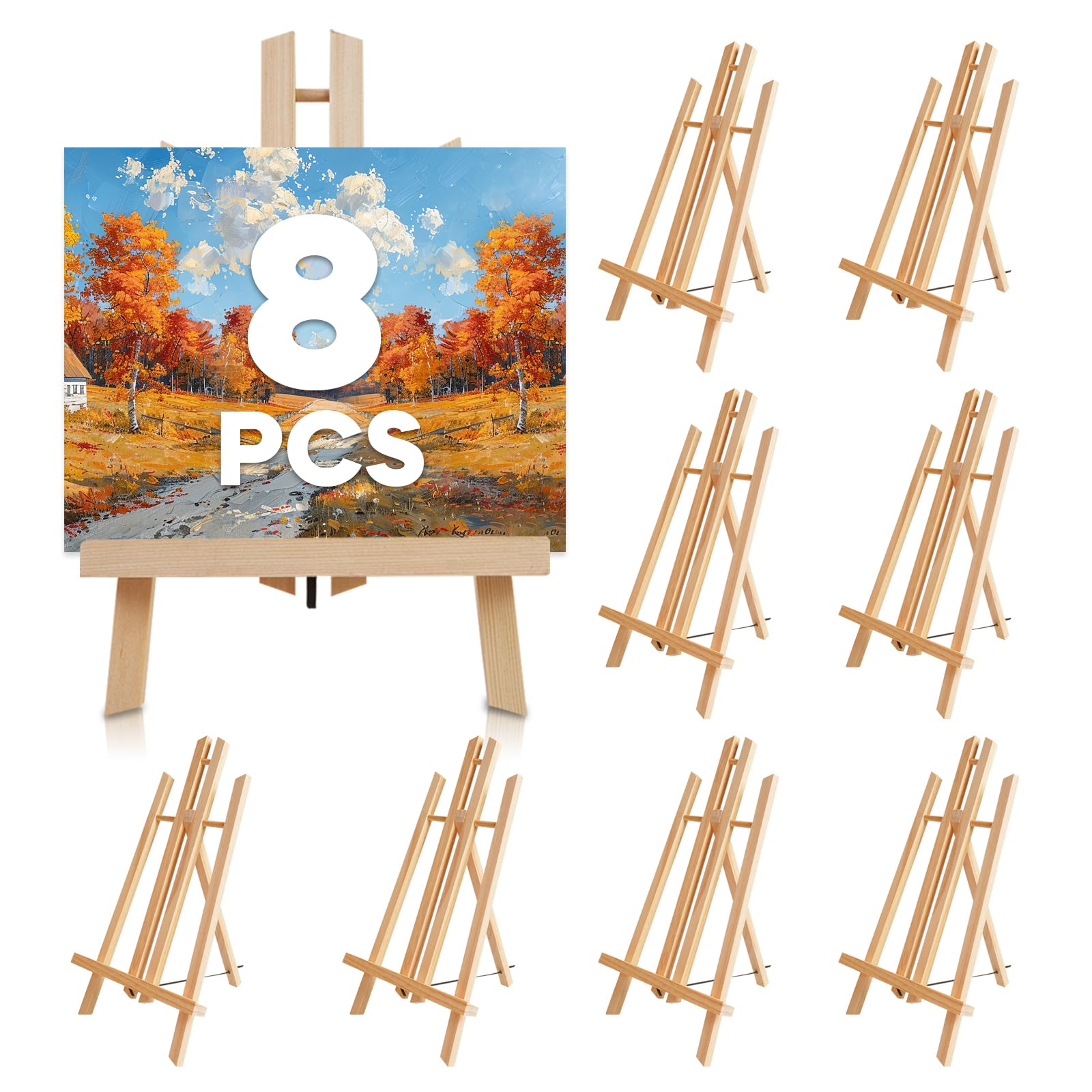 CONDA 8 Pack 16" Tabletop Display Easel, Portable A-Frame Tripod ...