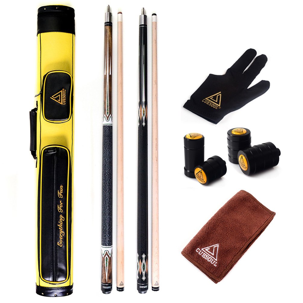 Mua House Bar Pool Cue Sticks,Two Cue Sticks + 2x2 Pool Cue Case Hard ...