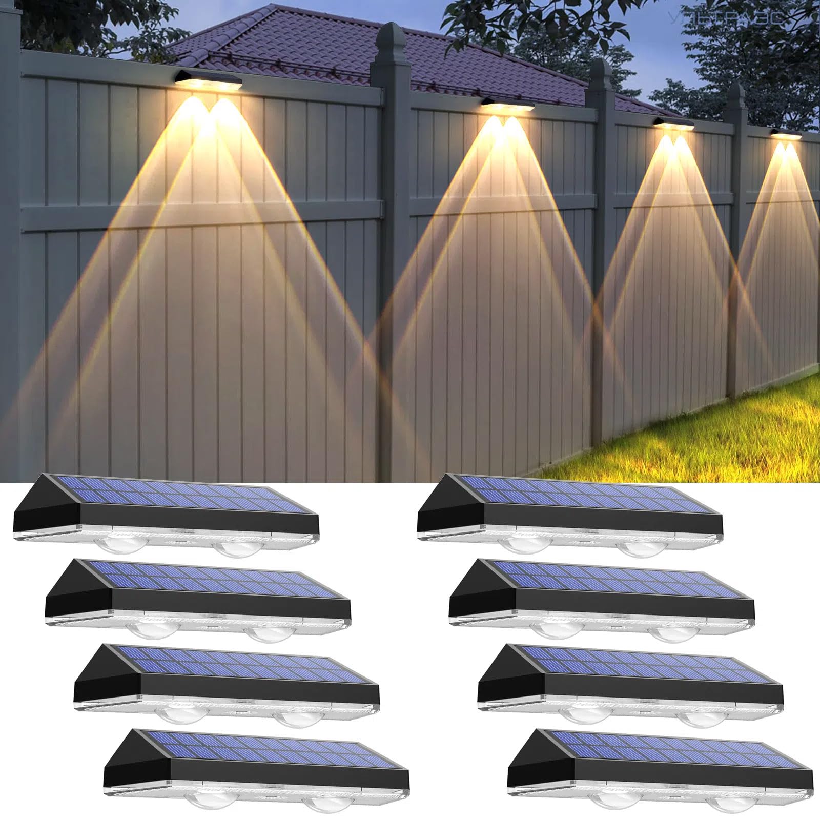 Solar Fence Lights Outdoor 2700 4000 6000K 3 Mode IP65 Waterproof Solar Fence Lights Outdoor 2700 4000 6000K 3 Mode IP65 Waterproof