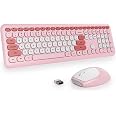 Amazon.com: surmen Cute Wireless Keyboard and Mouse Combo, Pink ...