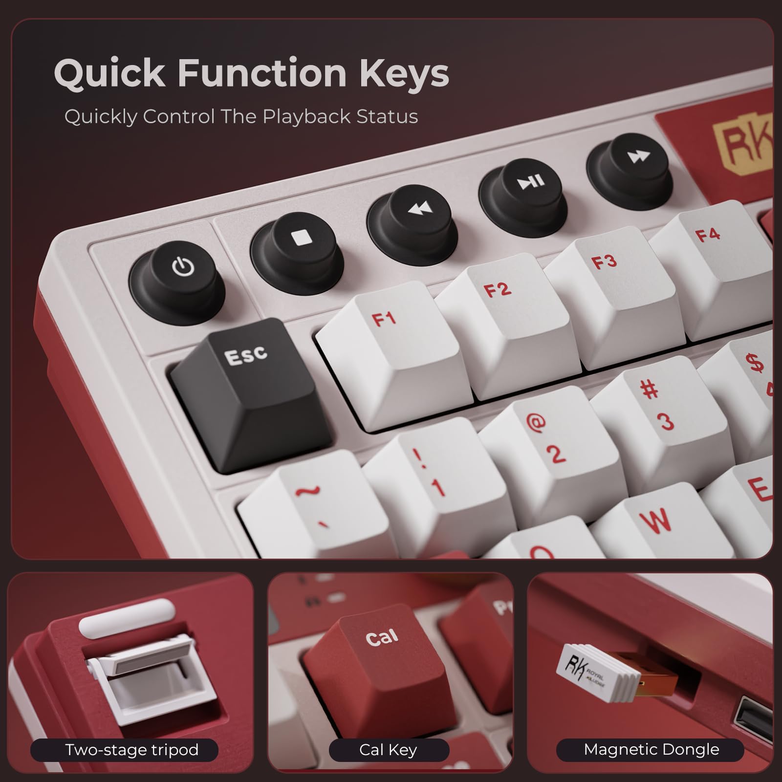 Mua RK ROYAL KLUDGE M87 Wireless Gaming Keyboard with Screen and Dual ...
