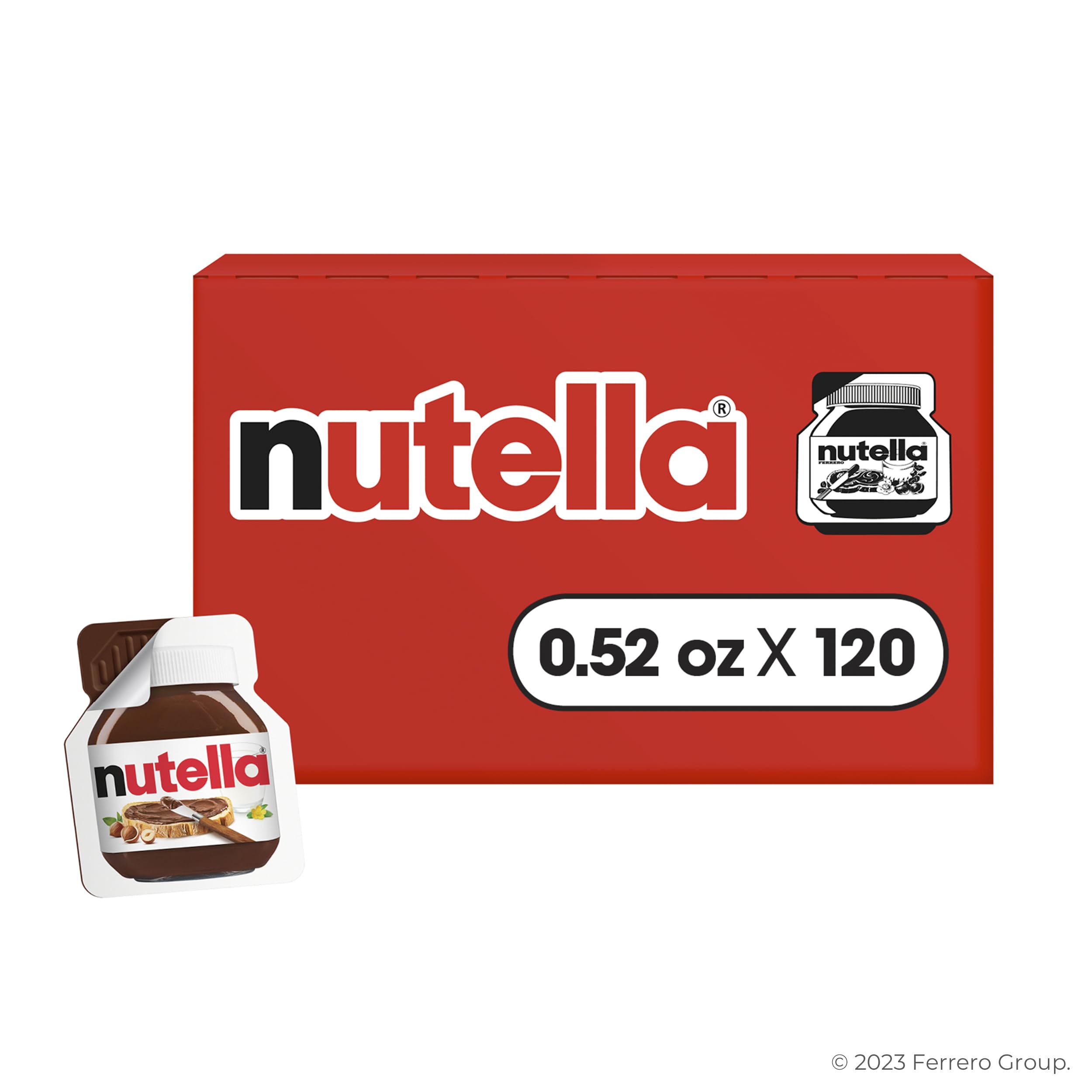 Mua Nutella Hazelnut Spread Single Serve Mini Cups, 120 Packs, Baking ...