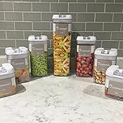 Airtight Food Storage Container Set, Kitchen and Pantry Containers, BPA ...