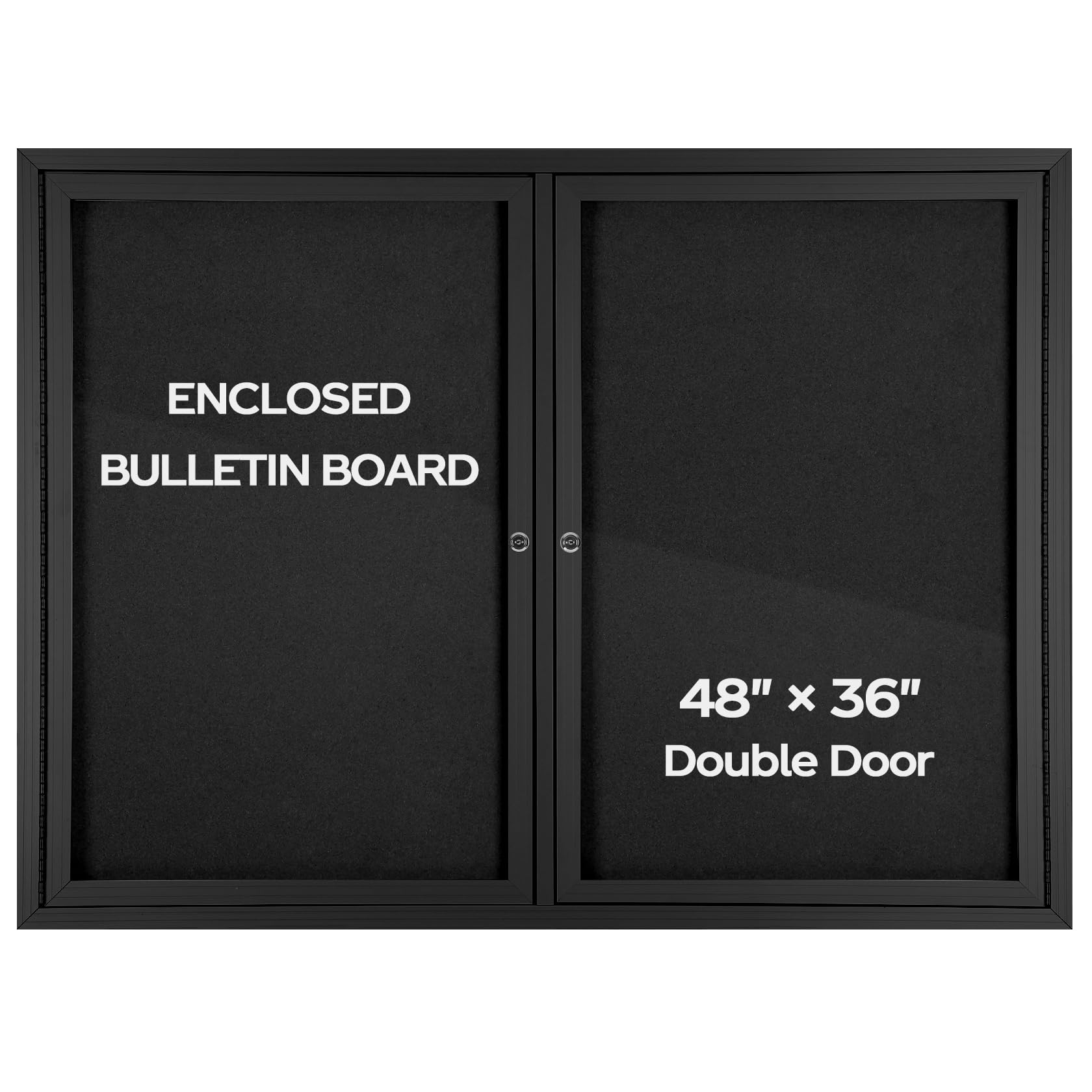 **TRUCK / TRAILER PICK UP ONLY** INNOVART Enclosed Bulletin Board 48” x 36”, Lockable Fabric ...