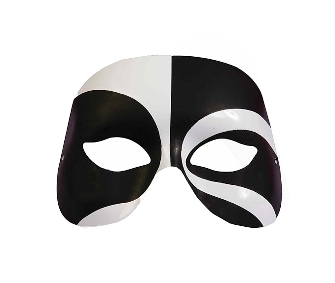 Amazon.com: Forum Mardi Gras Masquerade Costume Voodoo Half Mask, Black ...