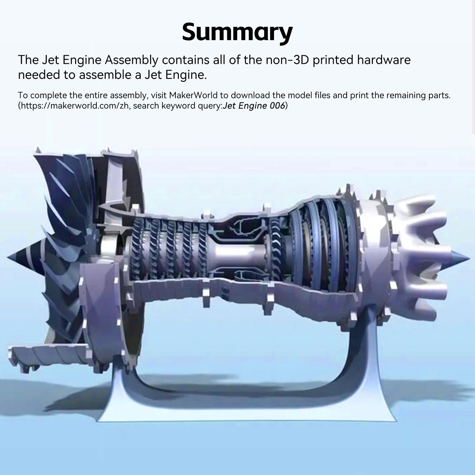 Mua Original Bamboo lab Makerworld MH006 Jet Engine Creative Model ...