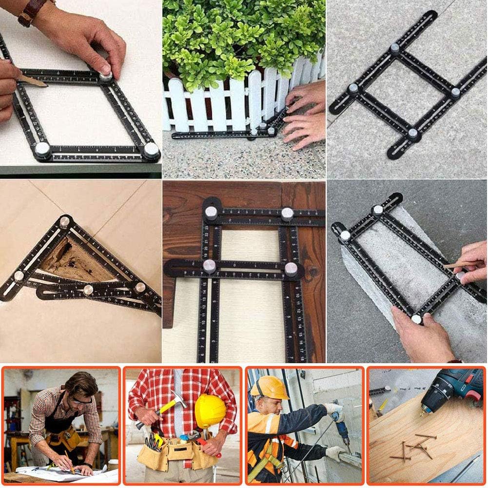Upgrade Multi Angle Measuring Ruler, 2 Pack Precise Premium Aluminum ...