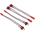Amazon.com: rflaueo 4pcs JST to T-Plug Style Male Female RC Connector Adapter Wire with 20awg ...