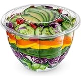 Amazon.com: DOBI [50 Pack - 48 oz. Salad Bowls with Airtight Lids - Large Clear Plastic ...