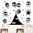 Amazon.com: Mfault Soot Sprites Wall Decals Stickers, Colorful Hexagram ...