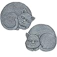 Bits and Pieces - Sleeping Cat Stepping Stones - Decorative Garden ...