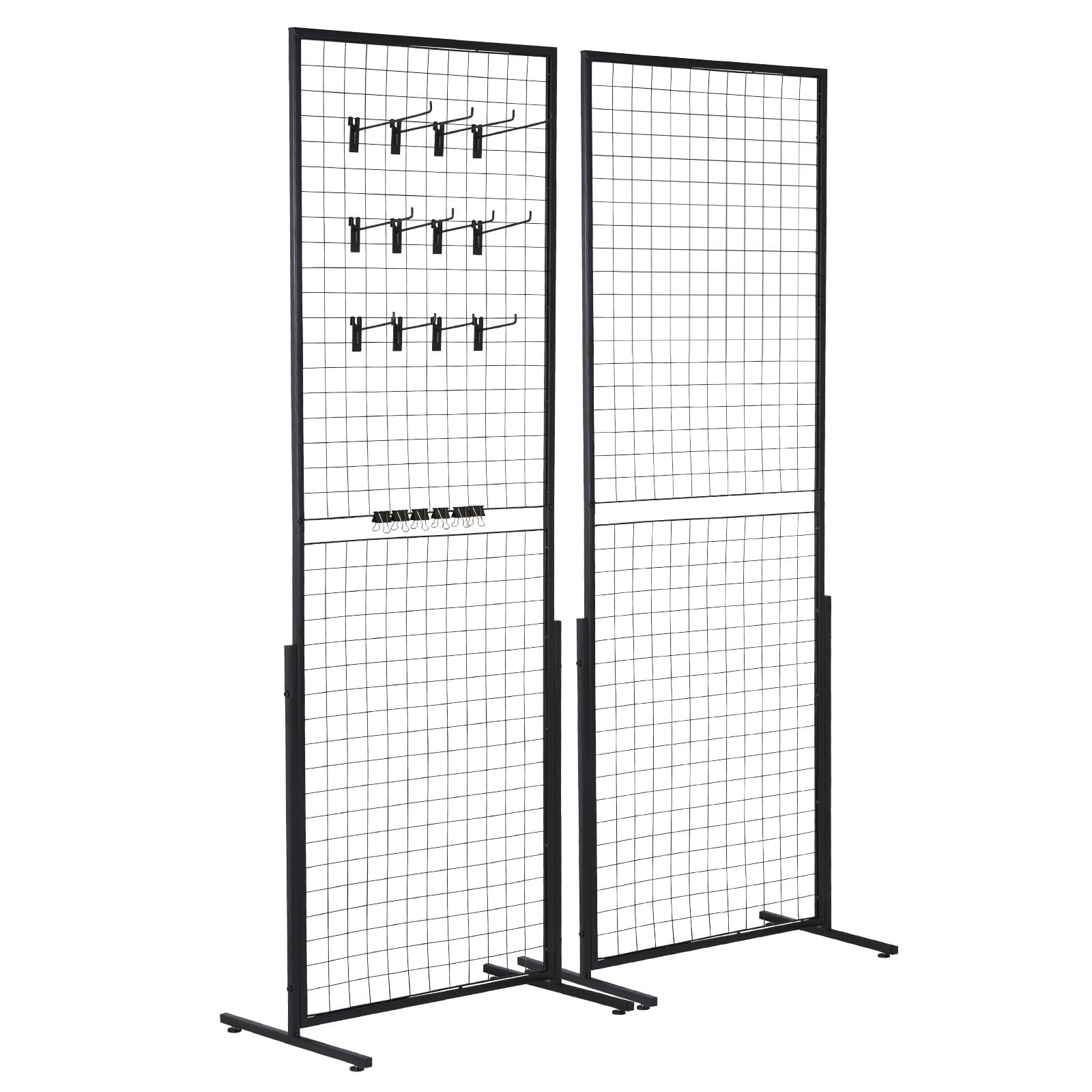 Mua 2' x 5.6' Grid Wall Panels Tower, 2 Packs Wire Grid Panels with T ...