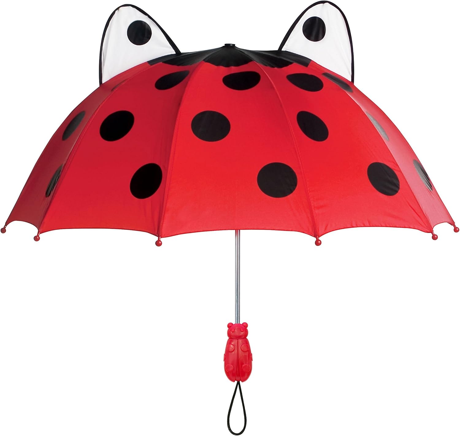 Kidorable Red Ladybug Umbrella for Girls w/Fun Ladybug Handle, Pop-Out ...