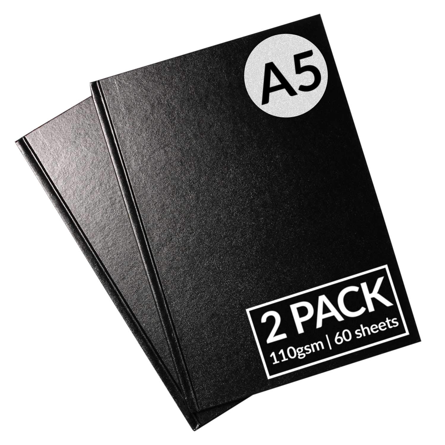 A5 Sketchbook - Pack of 2 - A5 Hardback Bound Sketchbook Sketch Drawing ...