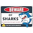 Amazon.com: Venicor Shark Sign - 8 x 12 Inches - Aluminum - Shark Decor ...