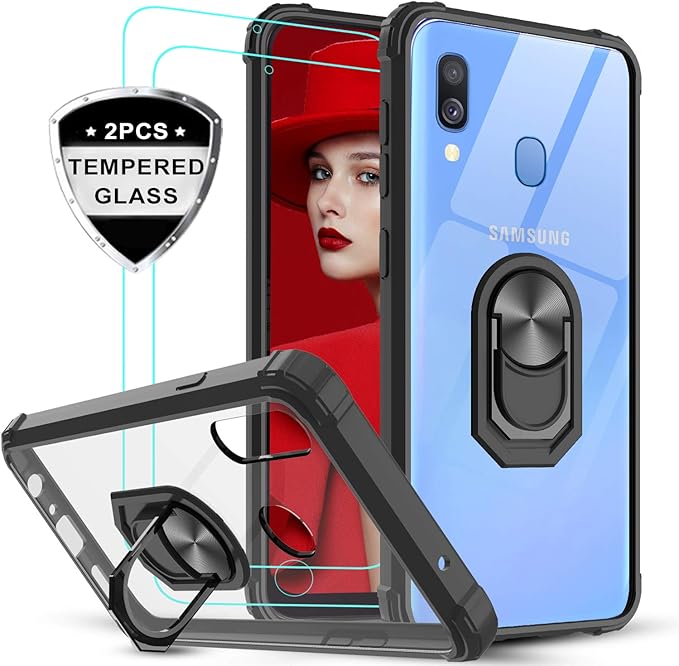 LeYi for Samsung Galaxy A40 Case and Tempered Glass Screen Protector（2 ...