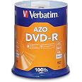 Amazon.com: Verbatim DVD-R Blank Discs AZO Dye 4.7GB 16X Recordable ...