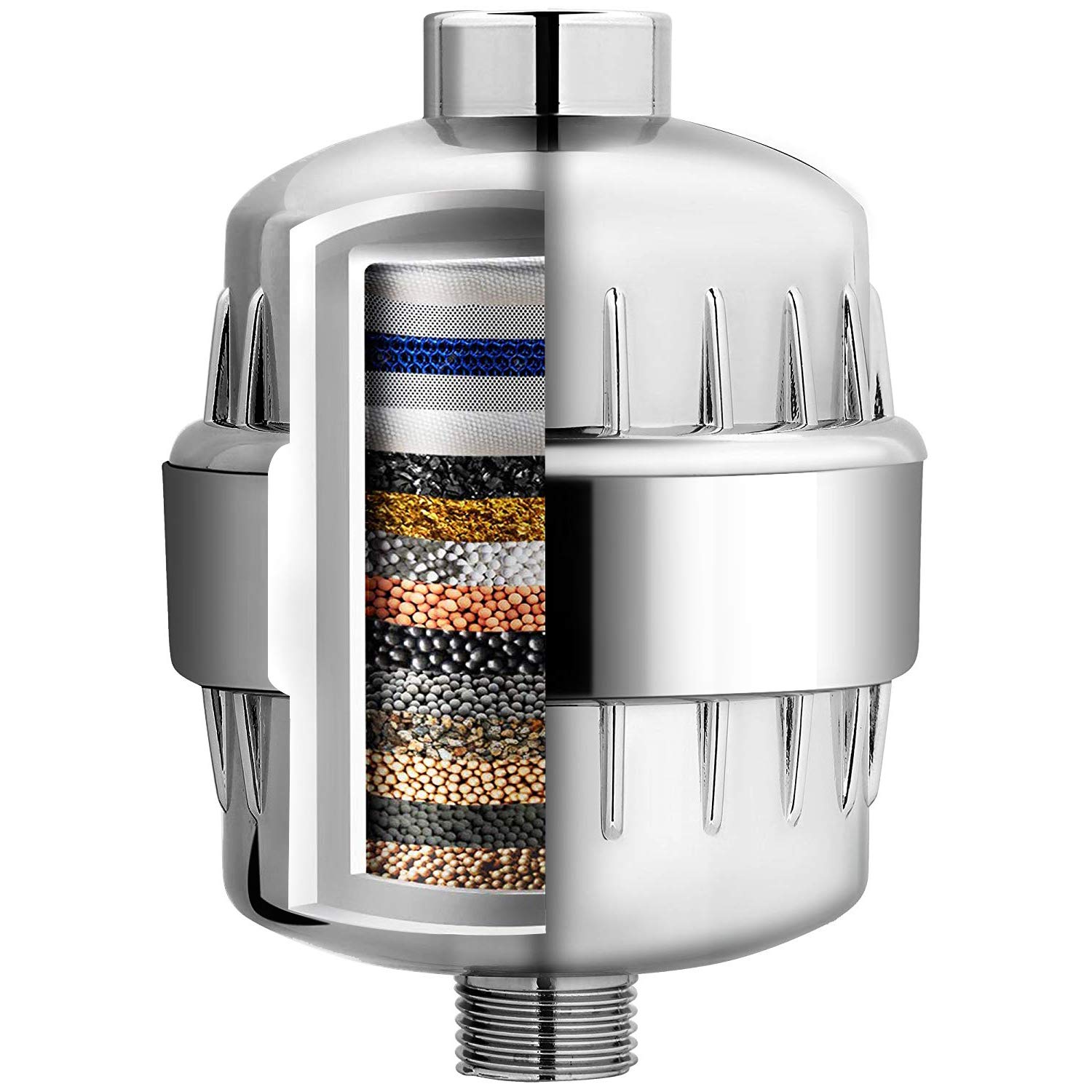 Home Improvement 1Set High Pressure Filtered Showerhead 15 Stage Shower Filter For Hard Water 