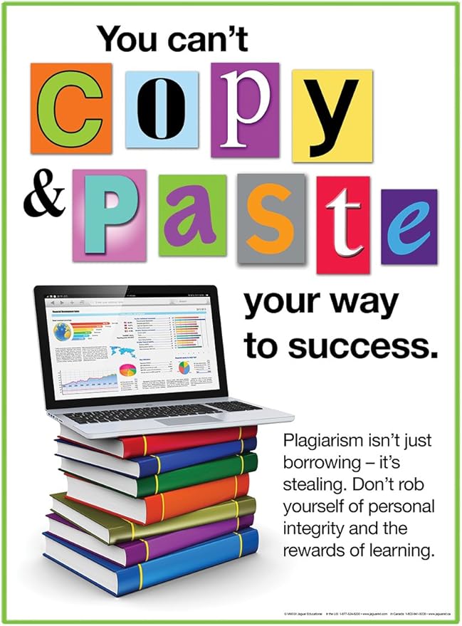 Amazon.com: Academic Intergrity, No Plagiarism, No Cheating Laminated ...