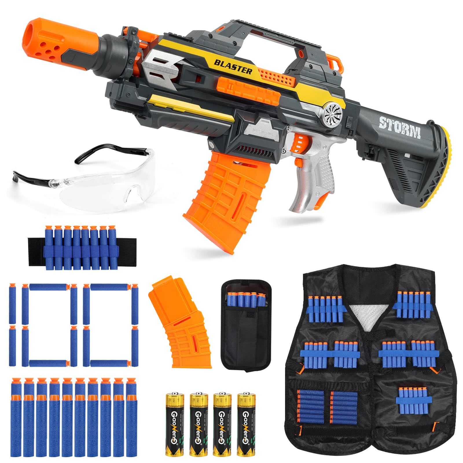 Automatic Toy Foam Blaster Gun, Realistic Electric Machine Gun Rifle ...