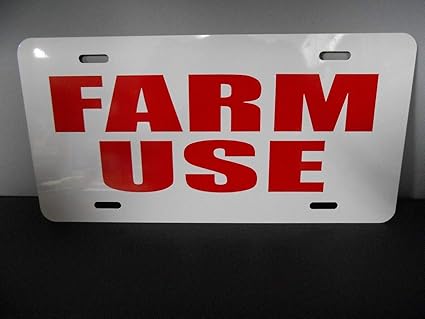 Amazon.com: FARM USE METAL LICENSE PLATE 6 X 12 TAG FITS JOHN DEERE ...