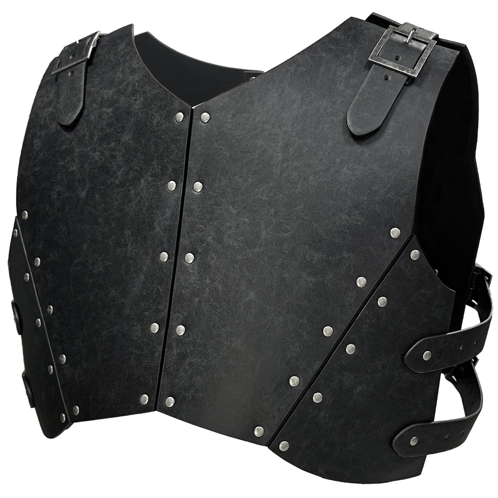 HiiFeuer Medieval Faux Leather Chest Armor, Retro Mercenary Knight ...
