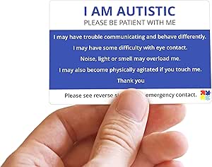 Amazon.com : Autism Alert Card - ADHD Awareness Card - Autistic ...