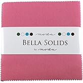 Amazon.com: Bella Solids Pink Moda Charm Pack by Moda Fabrics; 42-5 ...