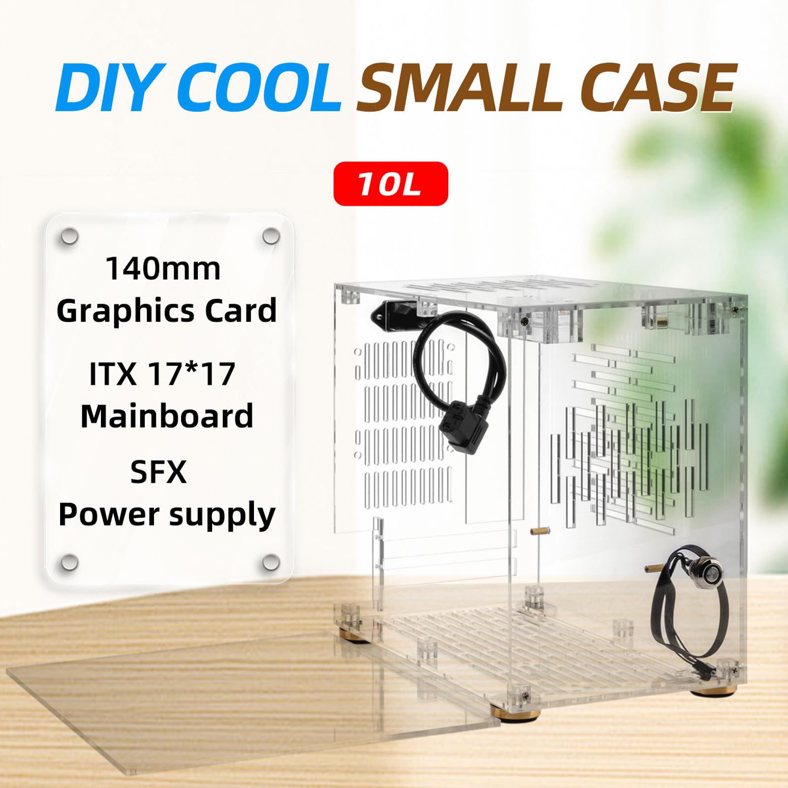 Mua Clear Acrylic Mini ITX PC Case, Mini ITX Computer Case, 360 Degrees ...