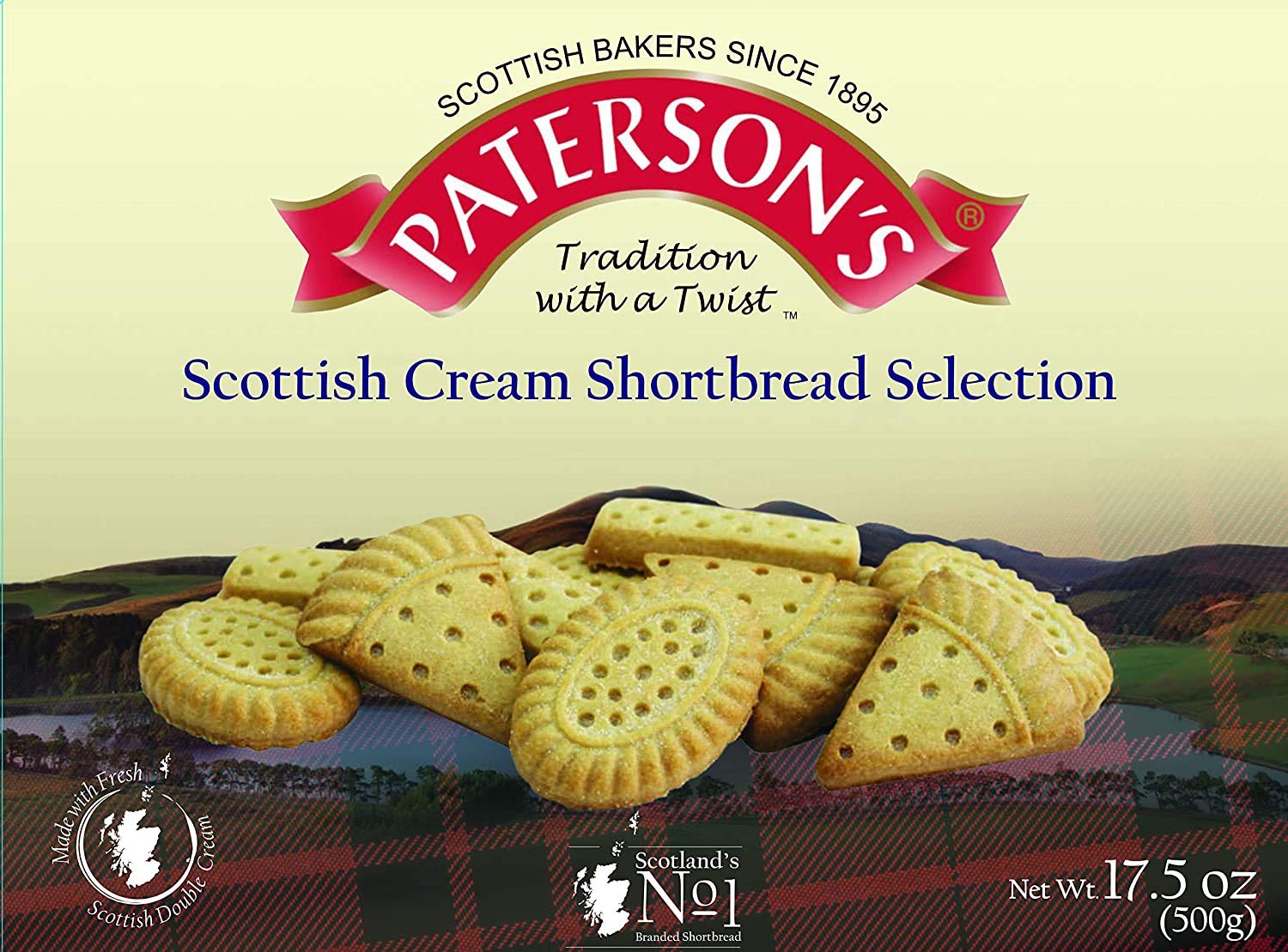 Paterson's Scottish Cream Shortbread Selection 500g (Pack of 3): Amazon ...