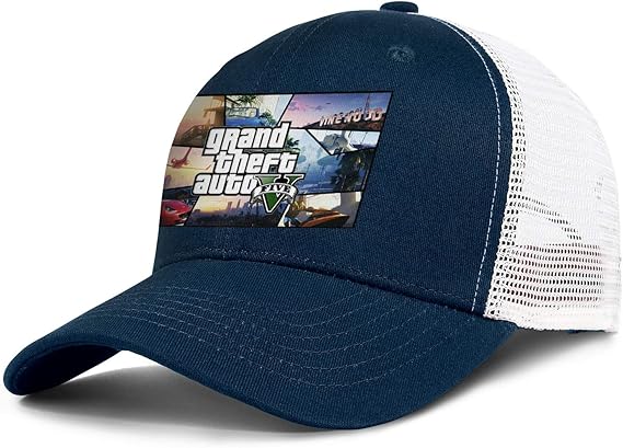 Men Women's Grand-Theft-Auto-Poster-GTA-5- Cap Classic Hat Workout ...