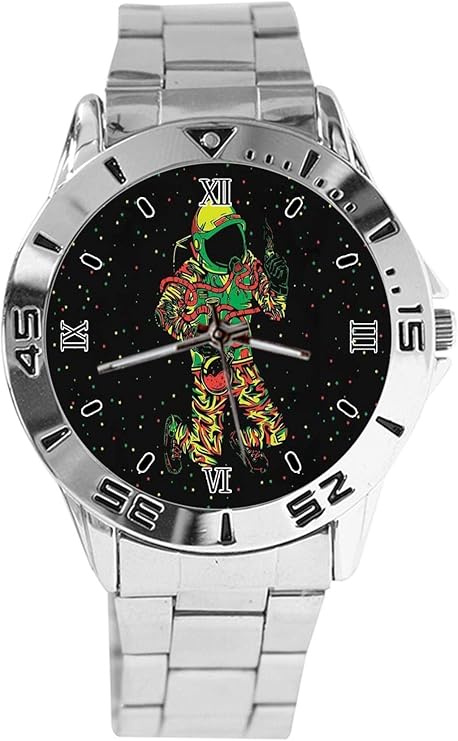 Space Astronaut Men's Watches Stainless Steel Analog Waterproof Wrist ...