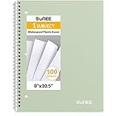 Amazon.com : SUNEE Spiral Notebook, 1-Subject, Graph Ruled Paper, 8" x ...