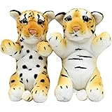 Amazon.com: TAGLN Realistic Stuffed Animals Lion Lifelike Panther and ...