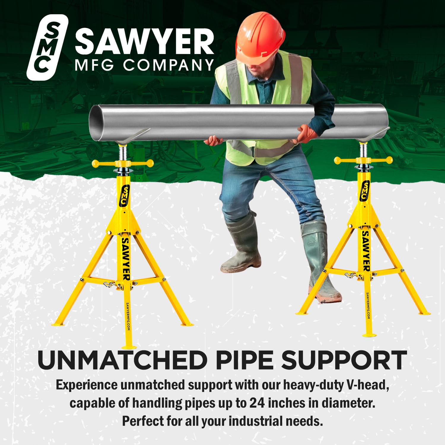 Mua Sawyer Mfg Company Folding V Head Pipe Stand - Heavy Duty Steel ...