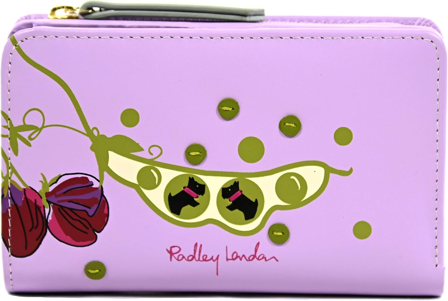 Radley Medium Leather Bifold Purse Peas in a Pod in Lilac Purple – BigaMart