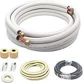 Amazon.com: 50ft Length Mini Split Line Set,1/4" 5/8" OD Copper Pipes ...