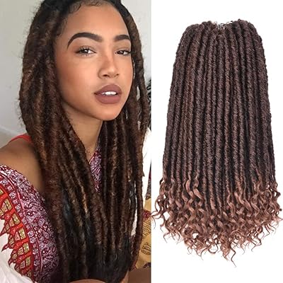 Buy Alileader 16 Inch Goddess Locs Crochet Hair Braiding Pre-looped ...