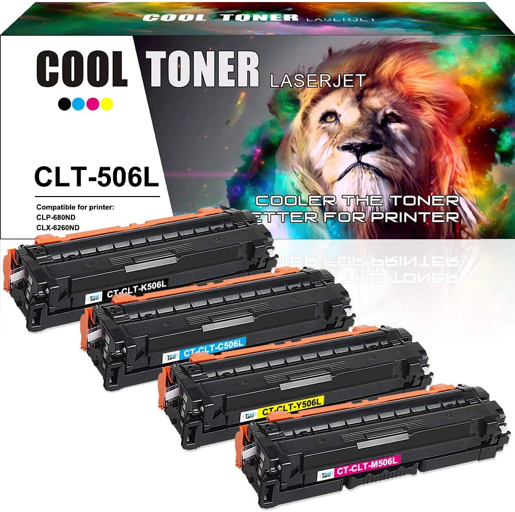 Cool Toner Compatible Toner Cartridge Replacement for CLT-K506L ELS CLT-C506L CLT-Y506L CLT ...