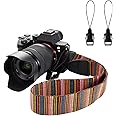 Amazon.com : WANBY Camera Strap Canvas Multicolor Neck Shoulder Camera ...