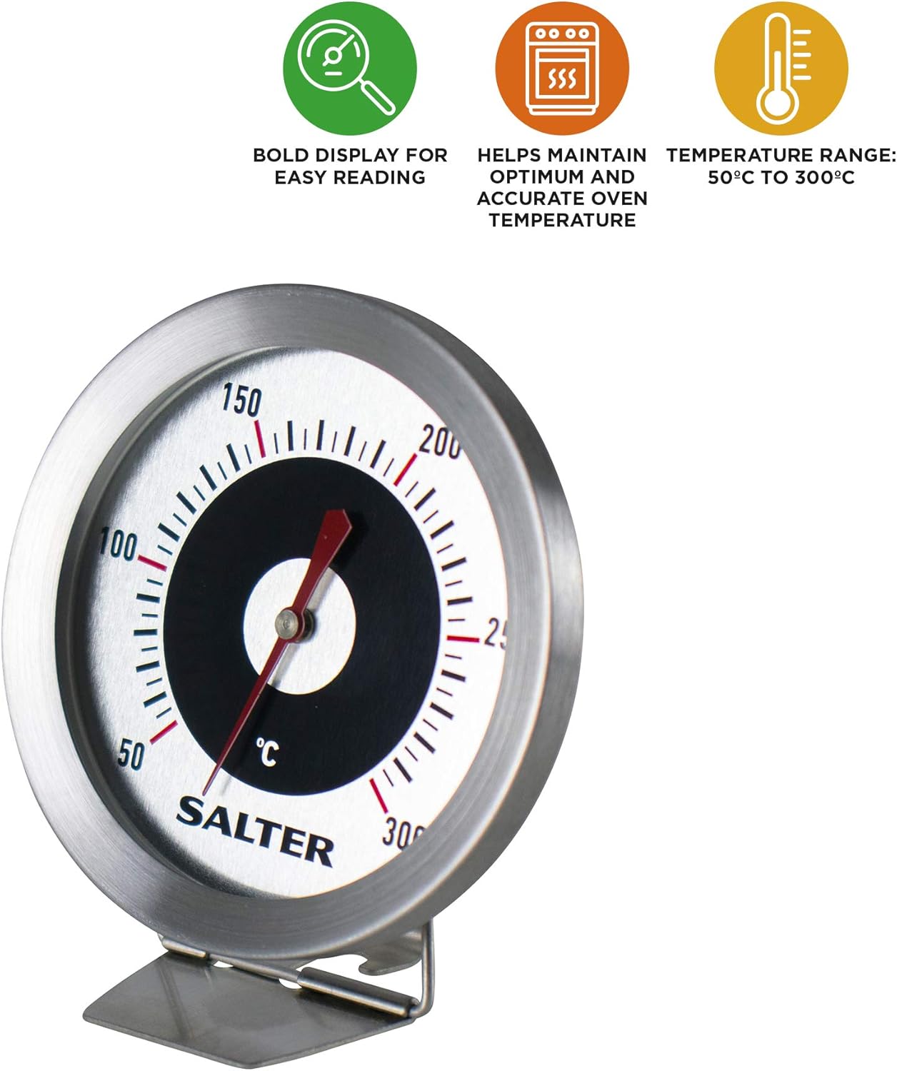 Salter Kitchen Oven Thermometer Stainless Steel, Maintain Perfect Food ...
