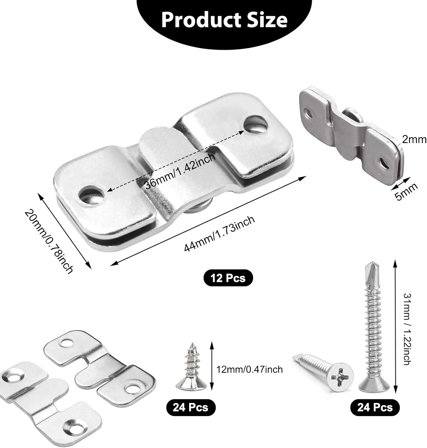 Flush Mount Brackets, Headboard Wall Fixing Brackets Wall Mount ...