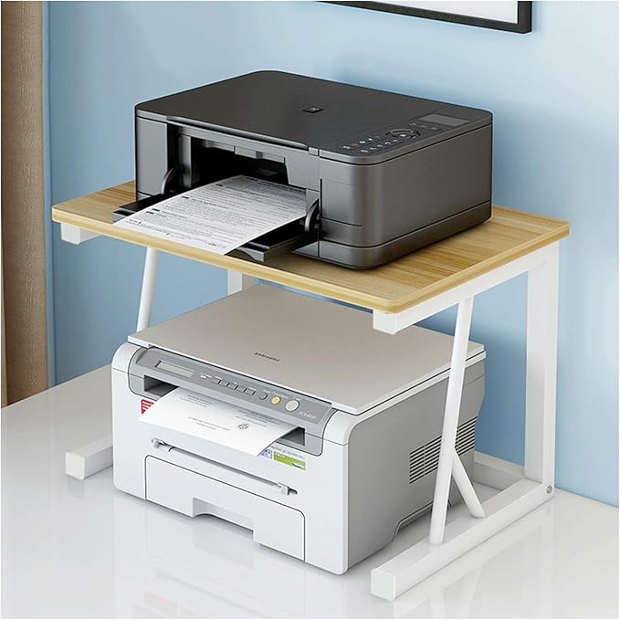 Printer Holder Shelf, Desktop Storage Organiser for Fax Machine Scanner ...