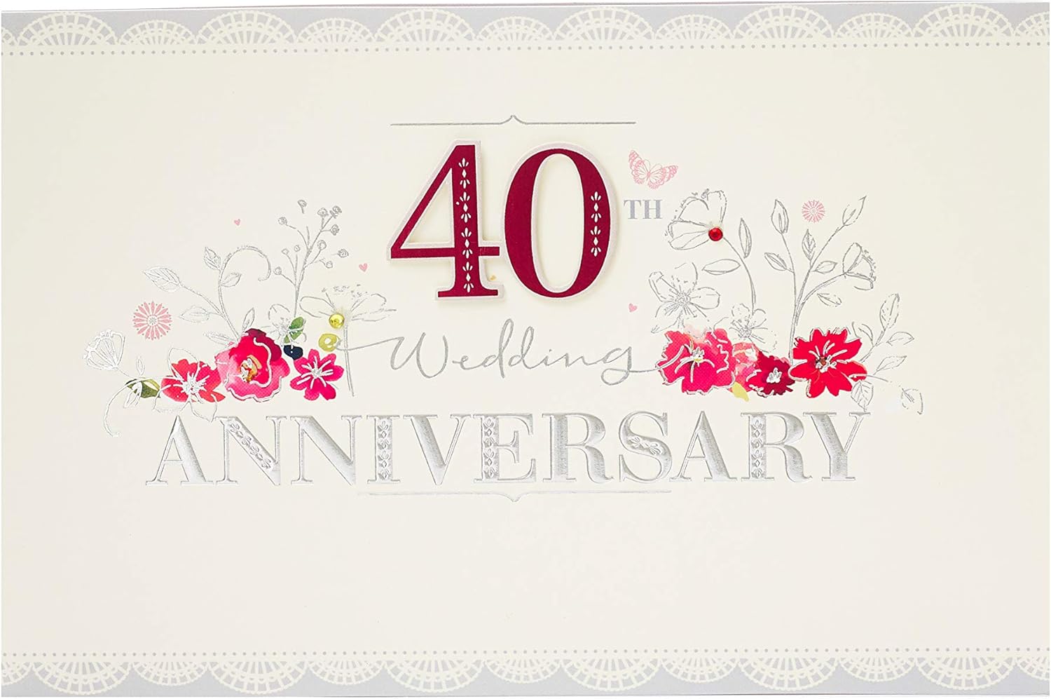 Ruby Wedding Anniversary Card Anniversary Card 40 Years 40th ruby-wedding-anniversary-card-anniversary-card-40-years-40th