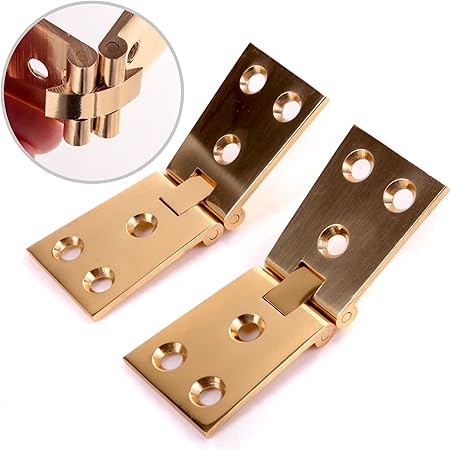 5 Pairs of Heavy Duty Solid Brass Counterflap Hinges 32mm Bar Counter ...