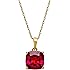 Amazon.com: Sterling Silver and 14k Yellow Gold Emerald-Cut Created ...