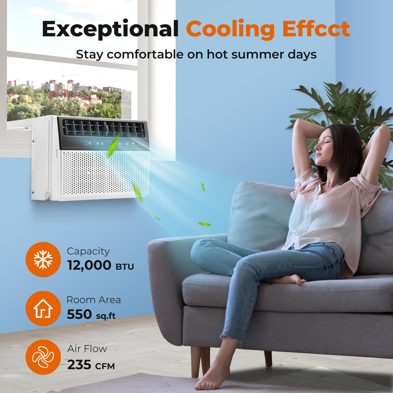 Mua R.W.FLAME Window Air Conditioner 12,000 BTU, 6 in 1 U Shaped Window ...