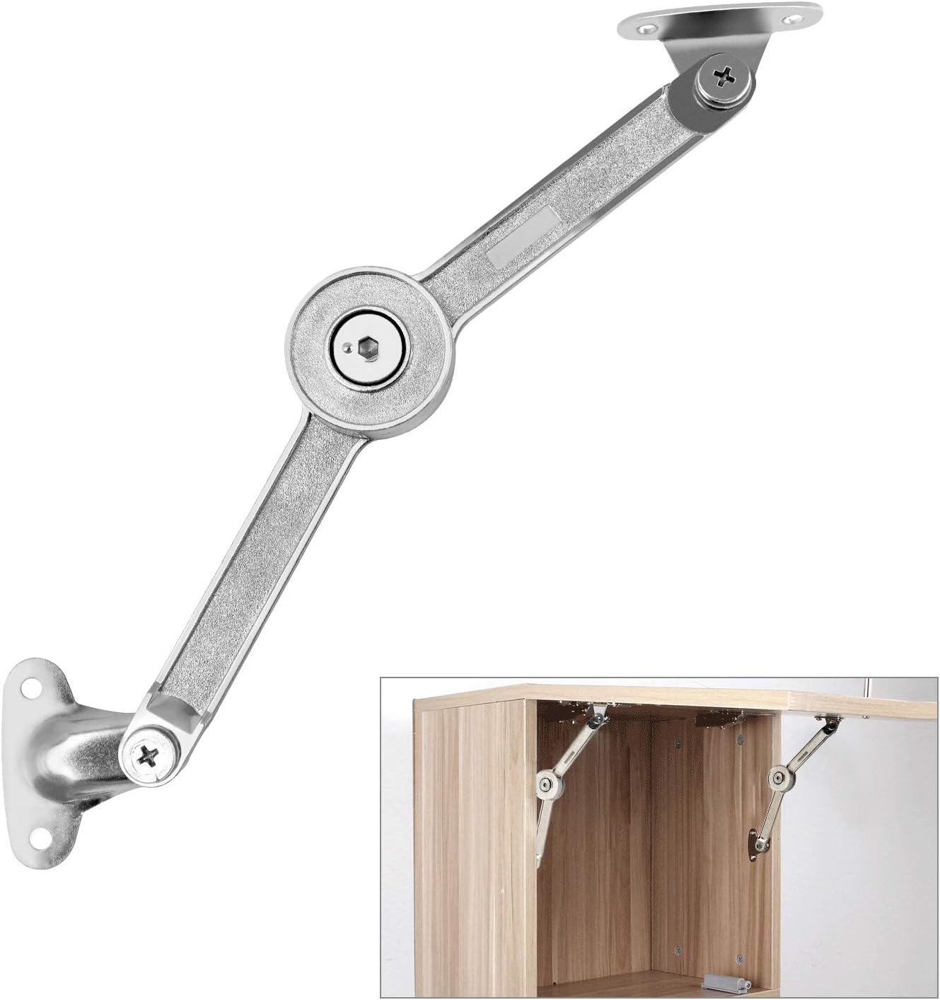 QWORK Lid Support Hinge , Adjustable Stay Lift Up Buffer Hinge ...