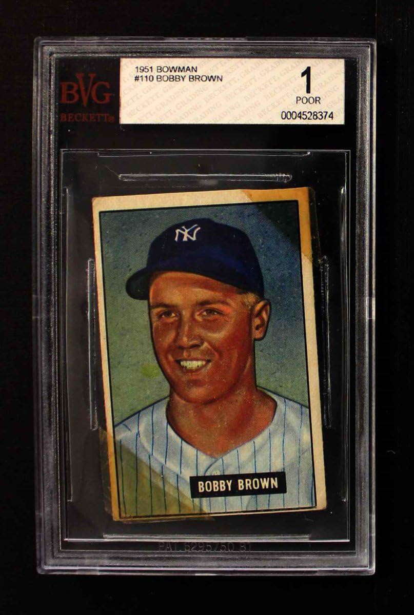 Amazon.com: 1951 Bowman # 110 Bobby Brown New York Yankees (Baseball ...