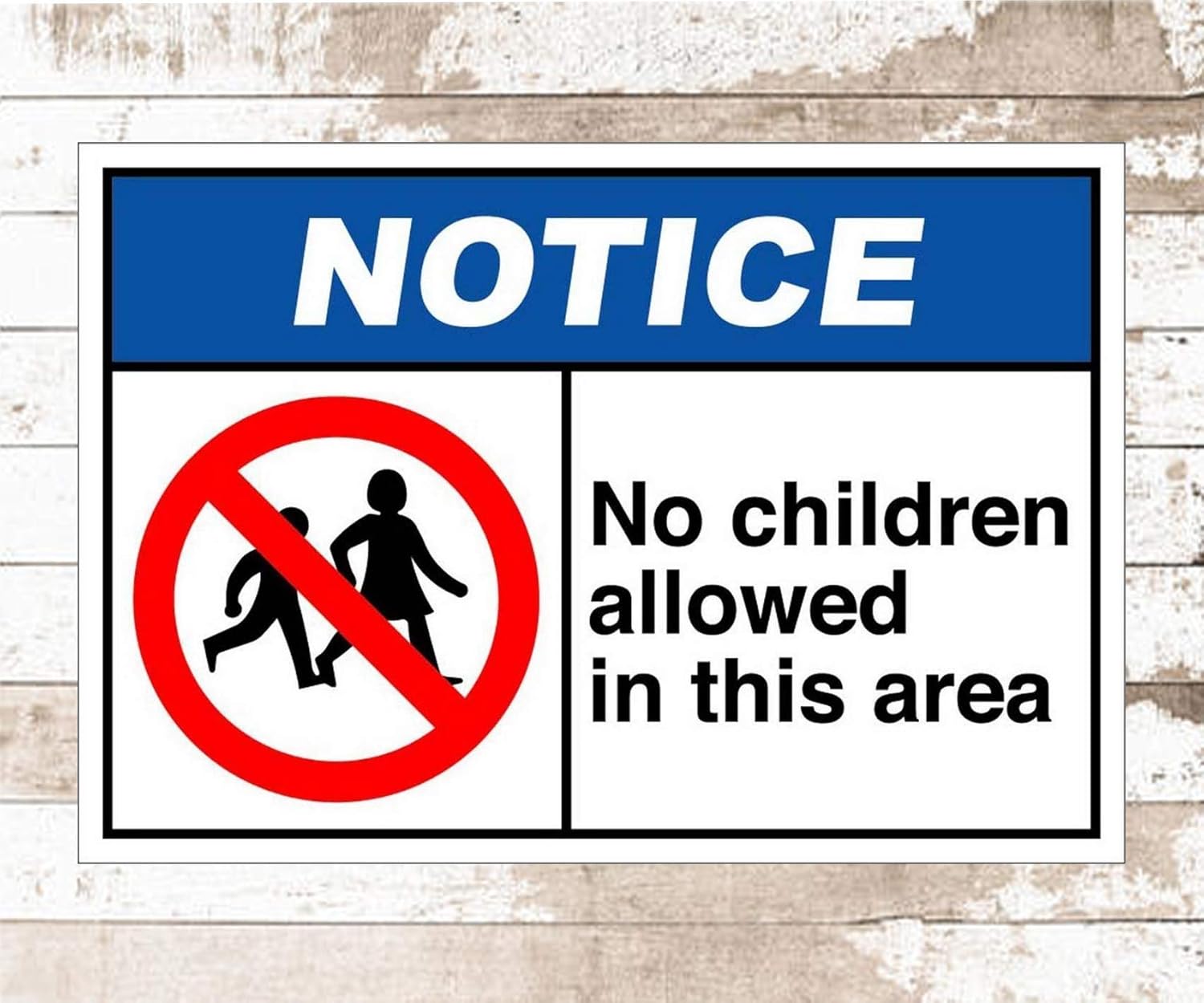 NINGFEI Metal Sign No Children Allowed in This Area Caution Safety ...